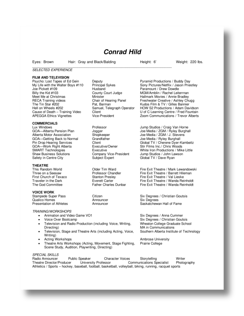 Resume – Conrad Hild